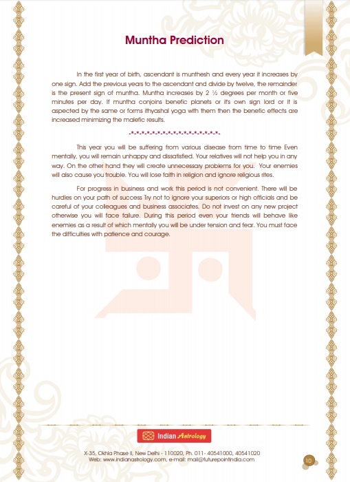 Varshphal Horoscope Report | Yearly Horoscope | Annual Horoscope